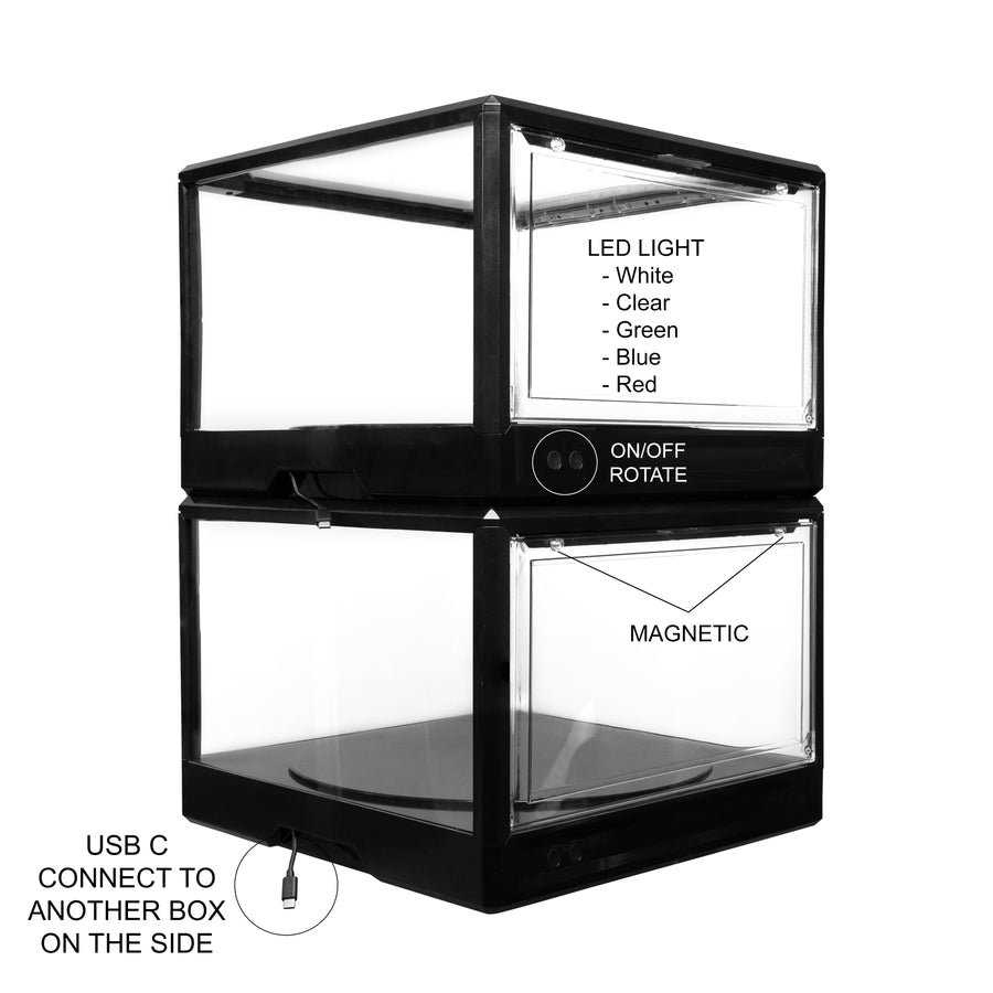 SCHUMI 360 Spin LED Cases (Black) Multi Light Option USA / CA / AU
